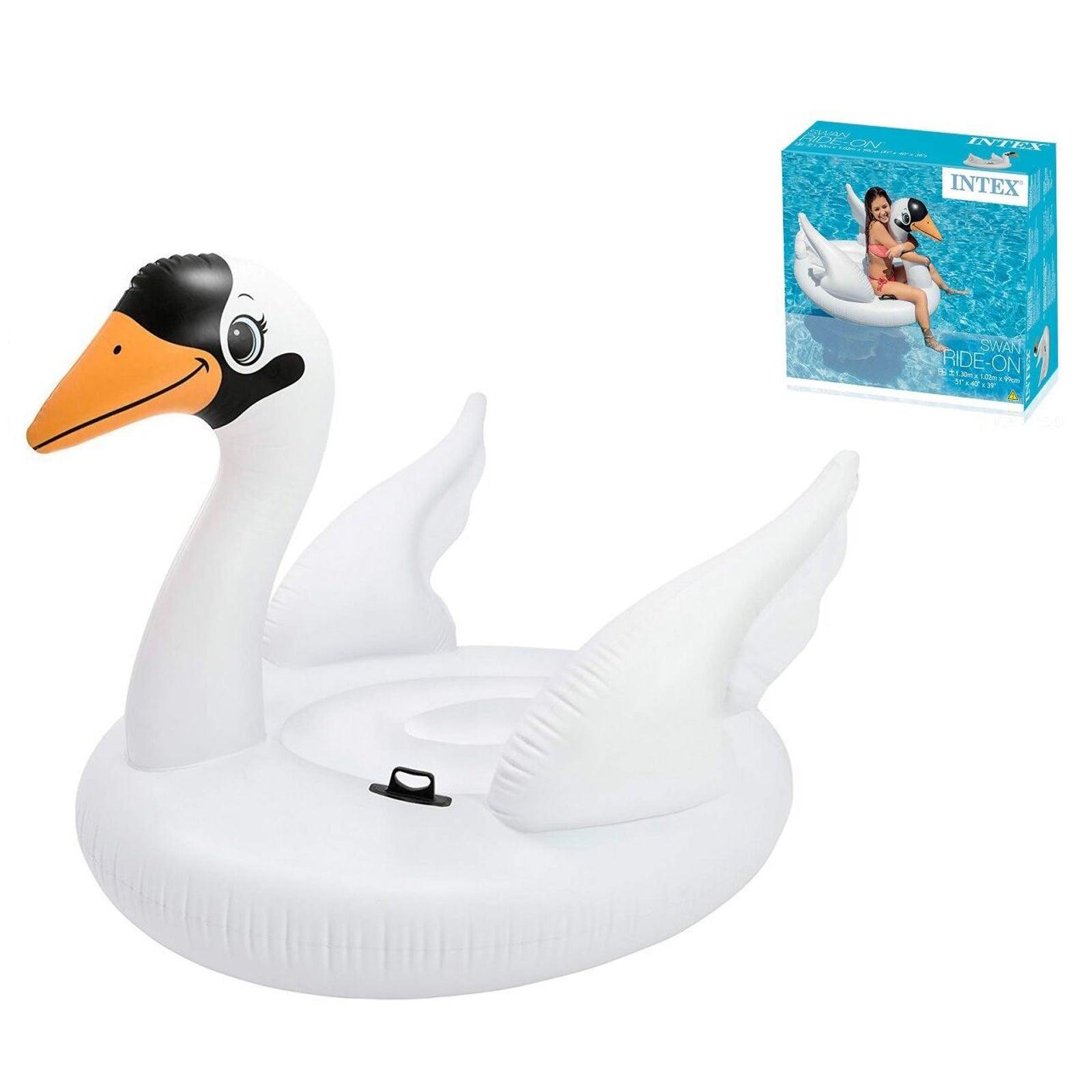 Intex 57557 Inflatable Ride-On Swan 1.30m x 1.02m x 99cm 51″ x 40″ x 3 ...