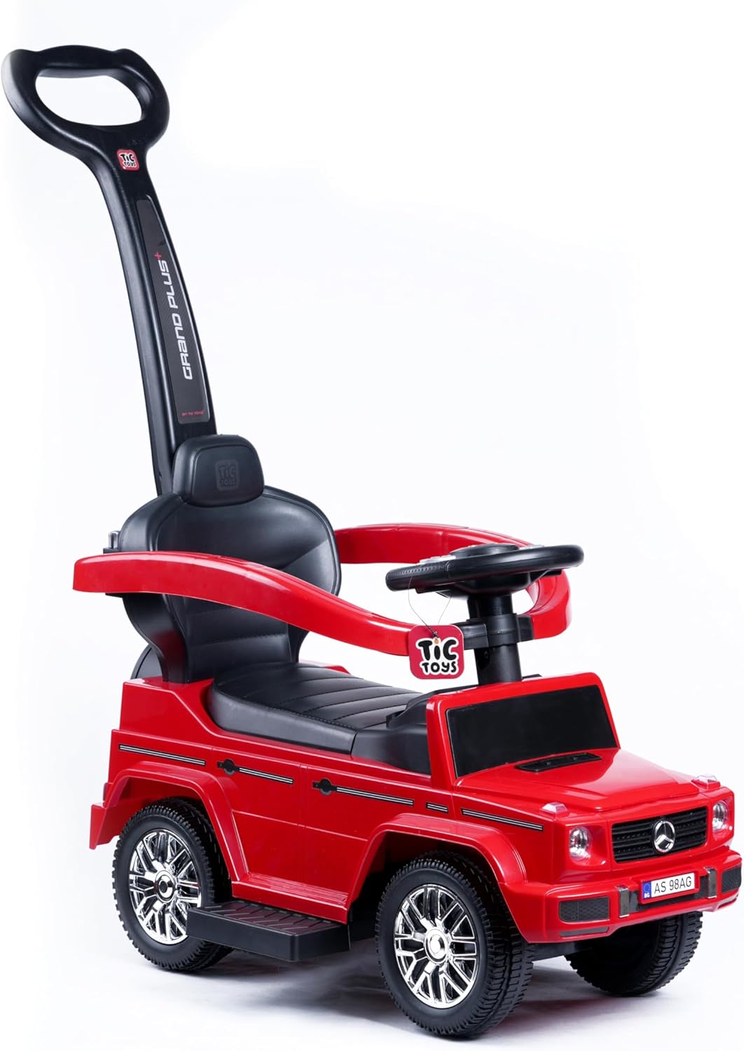 Tic Toys Grand Plus Multi-Position Ride-On with Music & Storage - Red ...