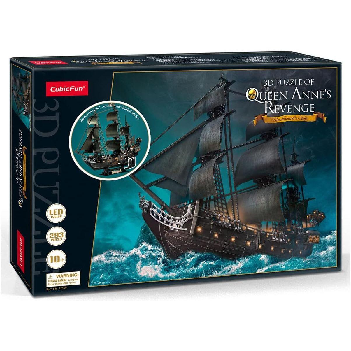 Cubicfun 3D Puzzle Of Queen Anne's Revenge Blackbeard's ship – BumbleToys
