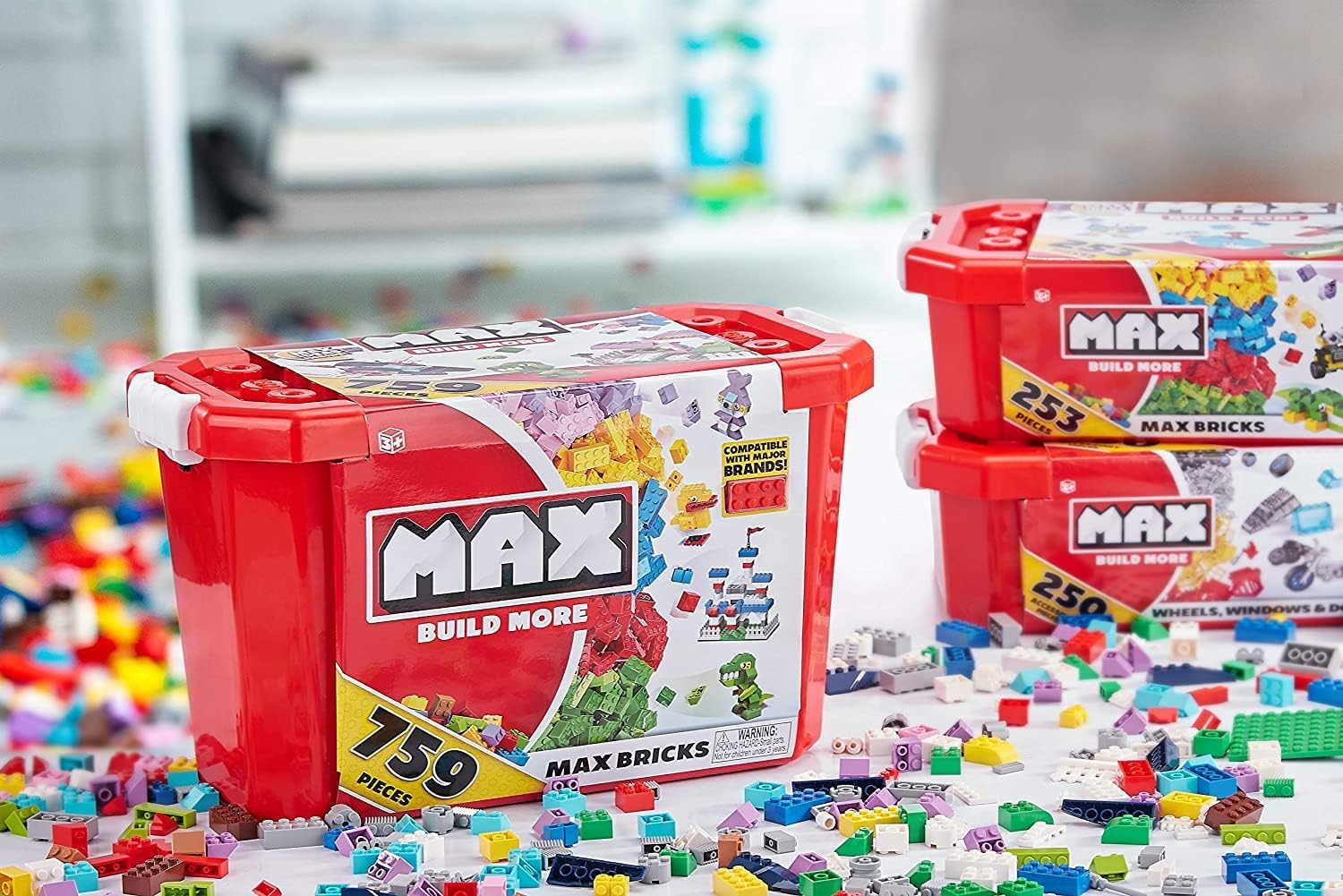 Zuru MAX BUILD MORE Construction Value Brick Set – 759 Pieces – BumbleToys