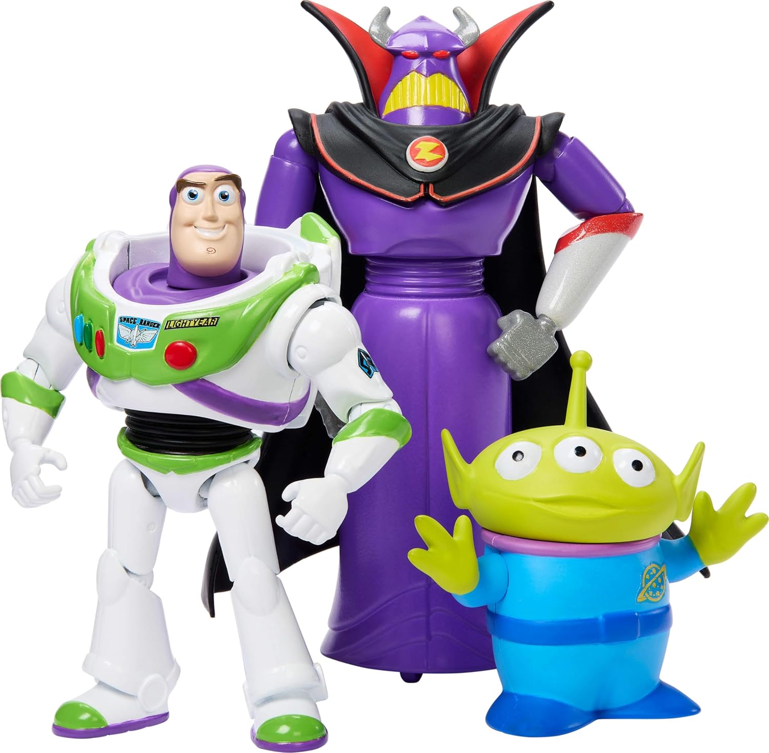 Mattel Disney Pixar Storytellers Buzz Lightyear, Zurg & Alien 3-Pack ...