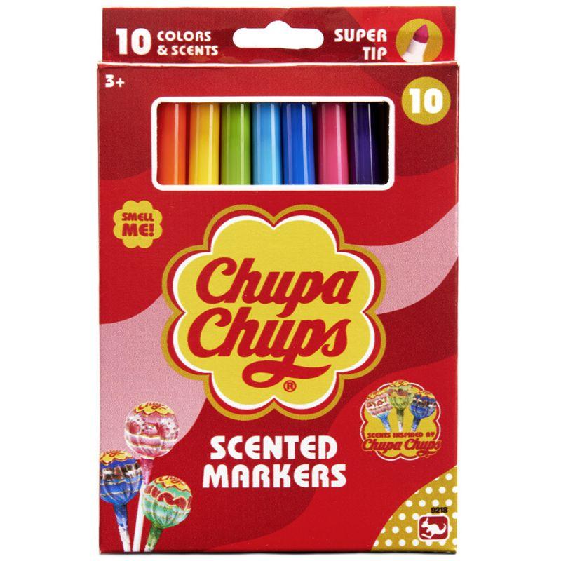 Kangaru Chupa Chups Scented SuperTip Markers 10-Pieces Set, Multicolor ...