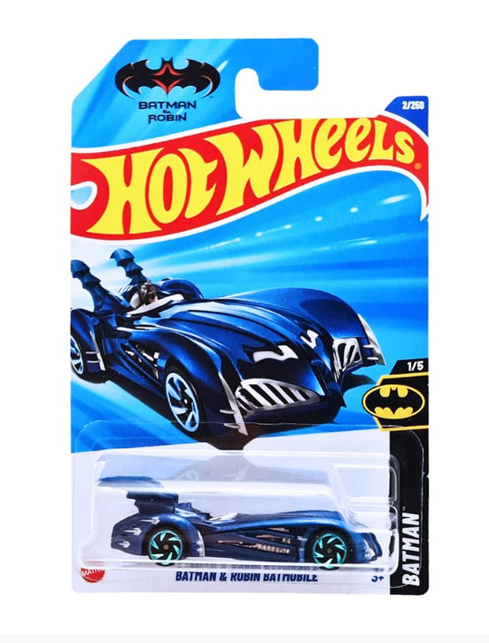 Hot Wheels BATMAN - BATMAN & ROBIN BATMOBILE BLUE – BumbleToys