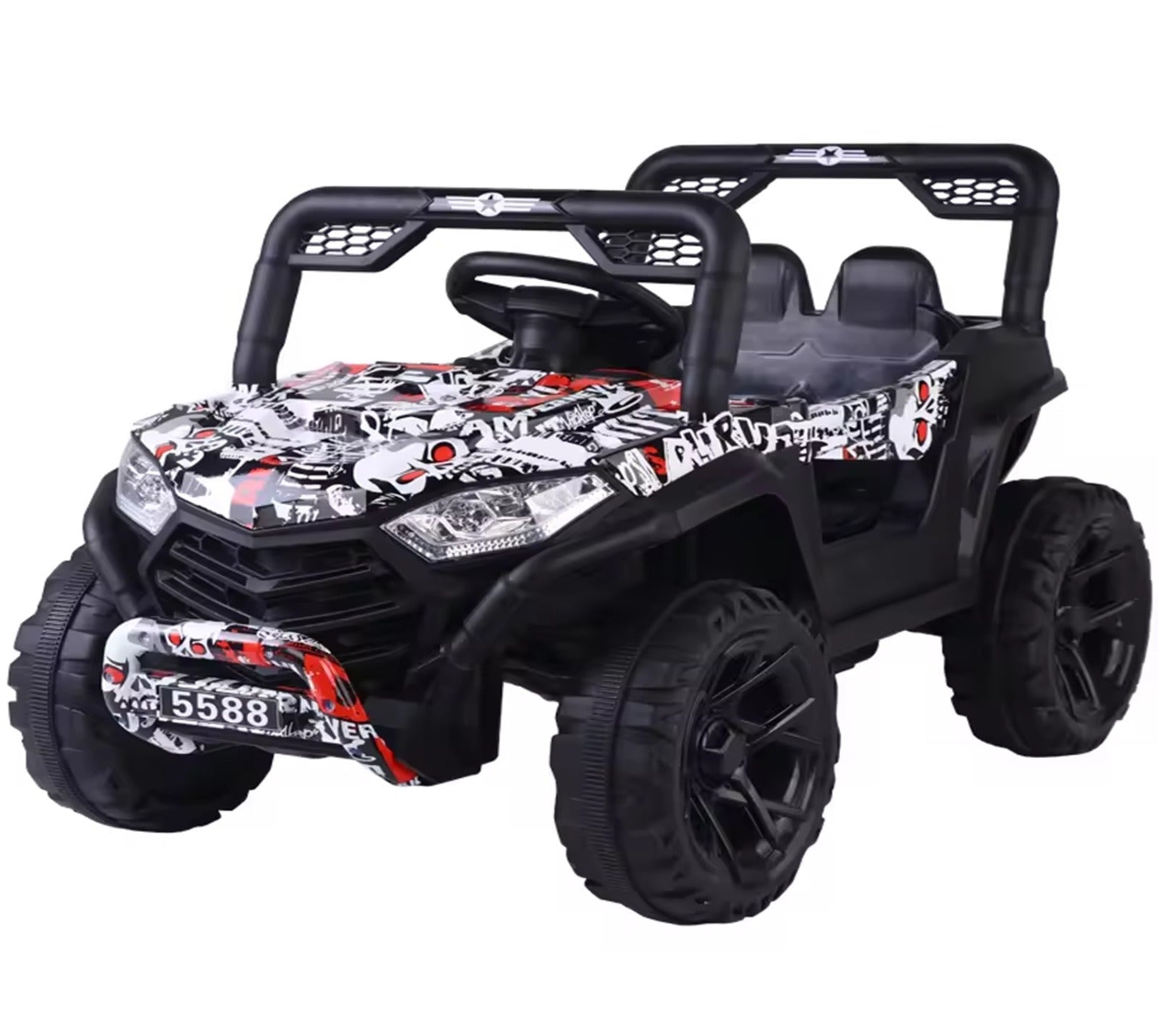 TechPlus - Ride Dual Drive Kids Electric Car RaceWinner Desert Safari ...