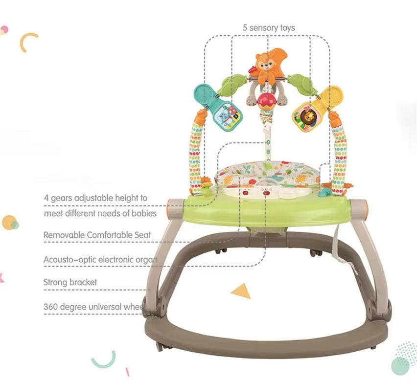 4-in-1 Baby Activity Center & Jumper with Wheels | Infant Walker, Stat ...